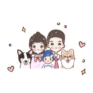 Unique Anime Mother's Day Portrait Cartoon Logo, Photo Illustration ...