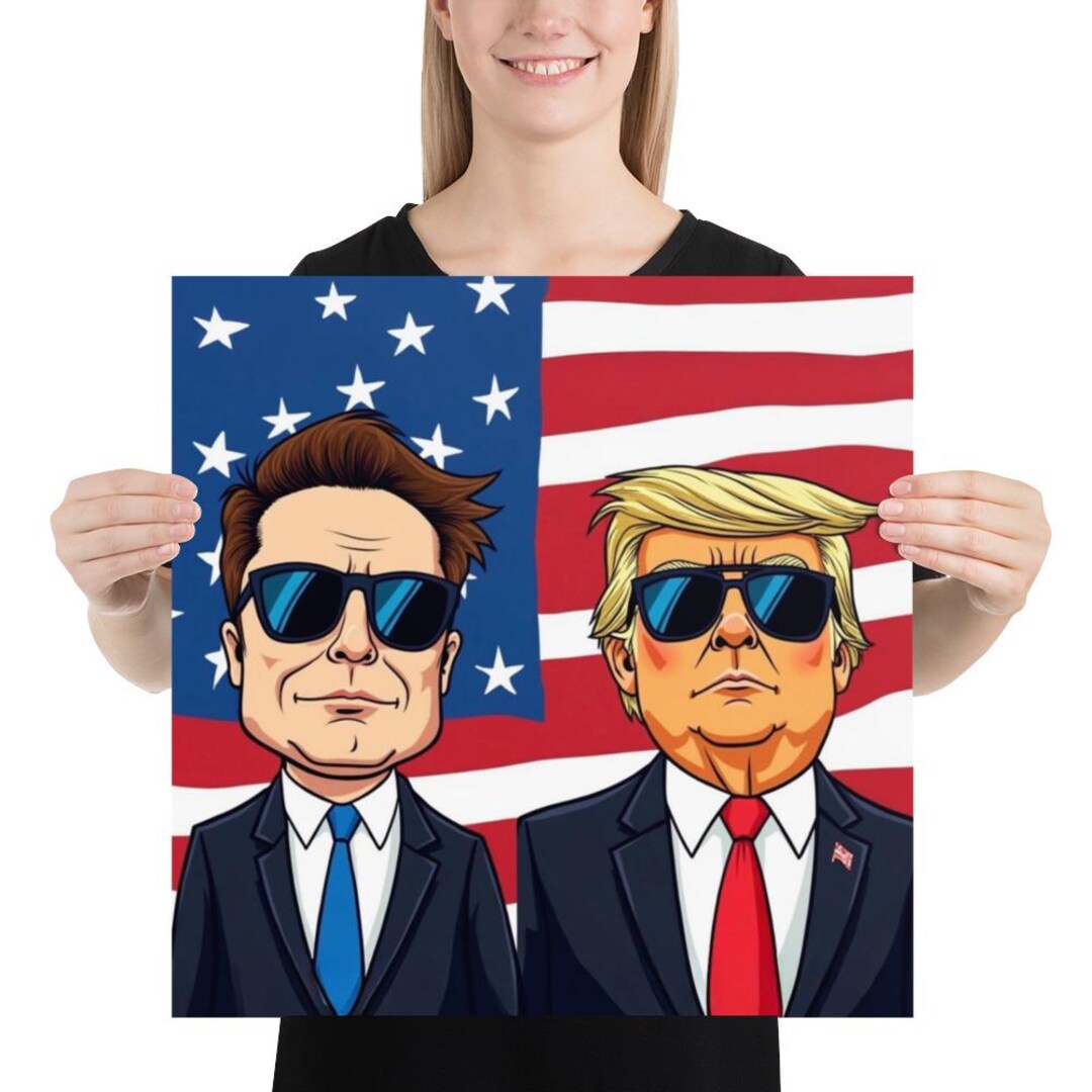 Trump and Elon Poster - Etsy
