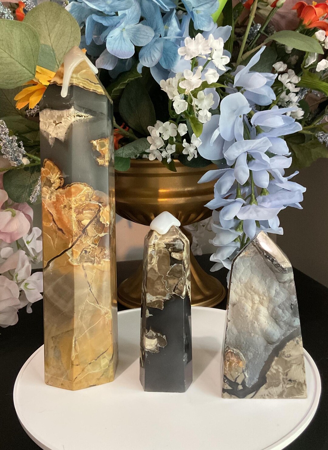 Volcano/lava Agate Towers – Choose Your Favorite – Fluorescent Crystal ...