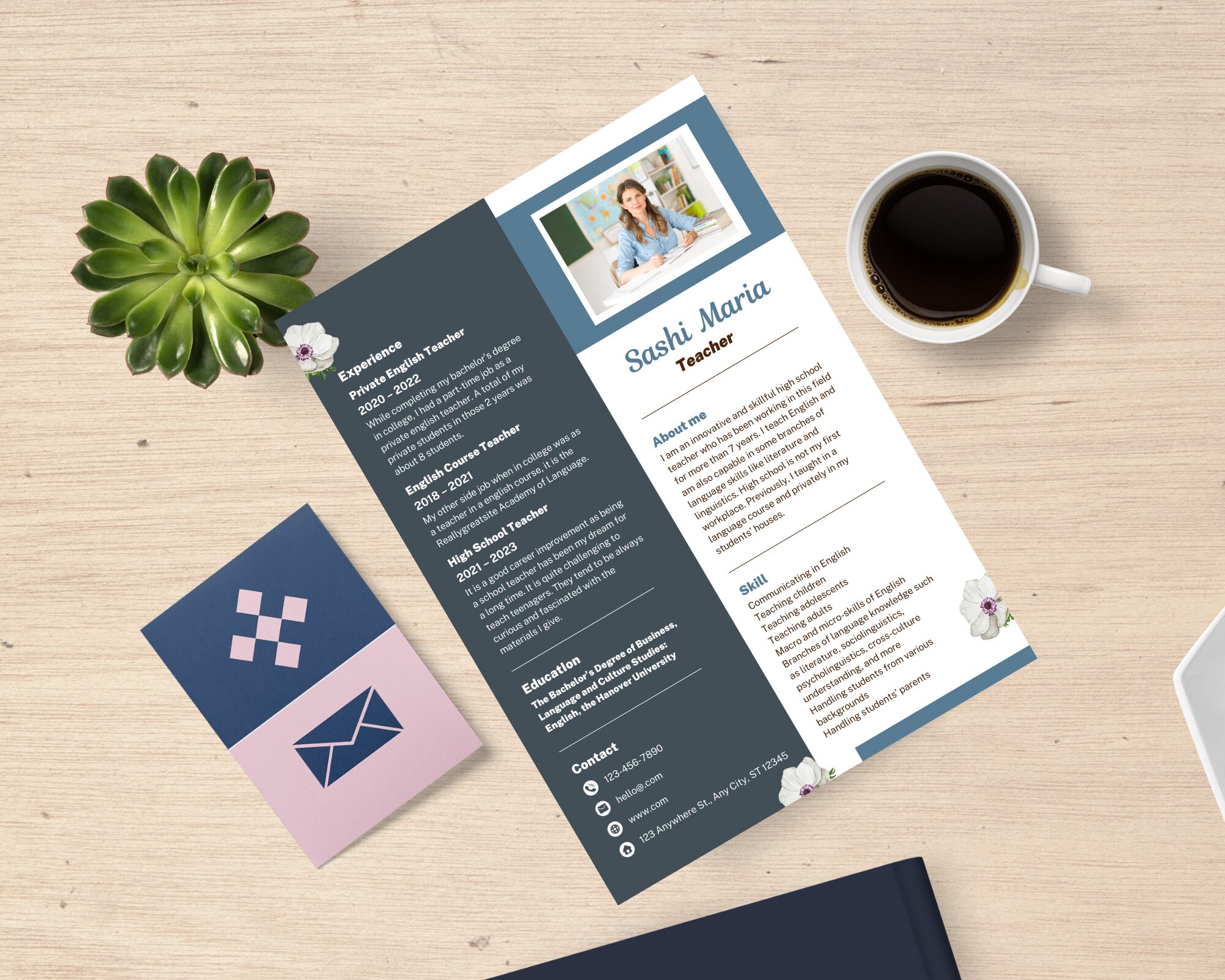 Teacher Resume Template, Professional Resume Template, Teaching Resume ...