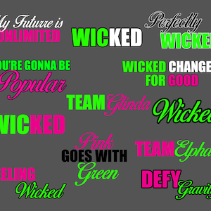 Clipart Inspired by Wicked Bundle | Wicked the Movie | PNG| Elphaba ...