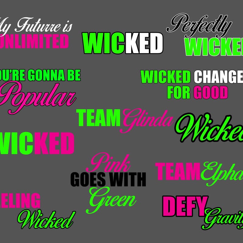Wicked Png Svg for Vinyl - Etsy