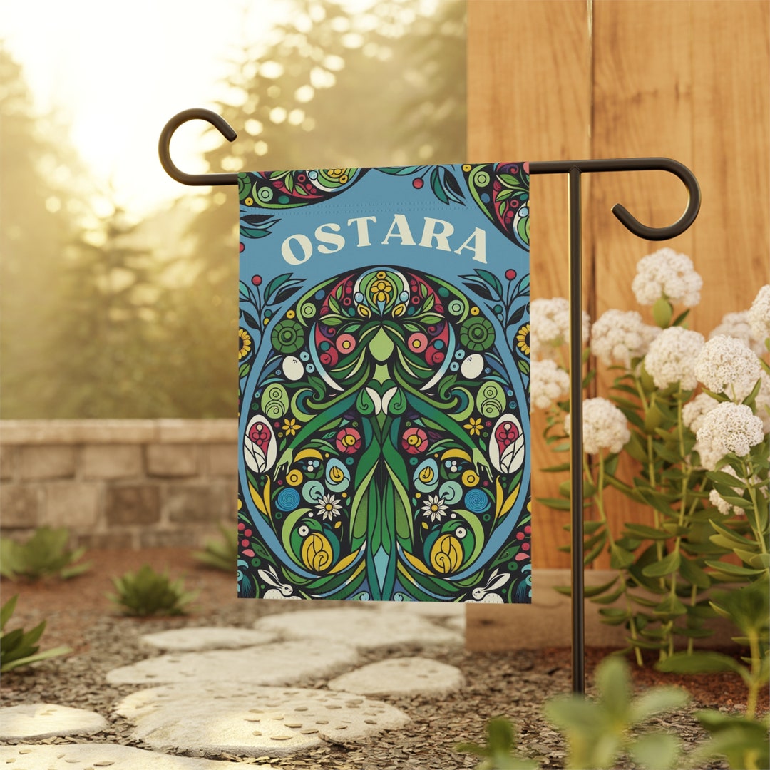 Ostara Blessings, Garden & House Banner, Pagan Home Decorations, Sabbat ...