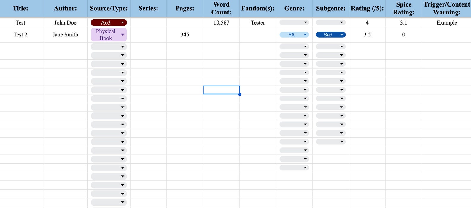Reading Tracker Template - Etsy