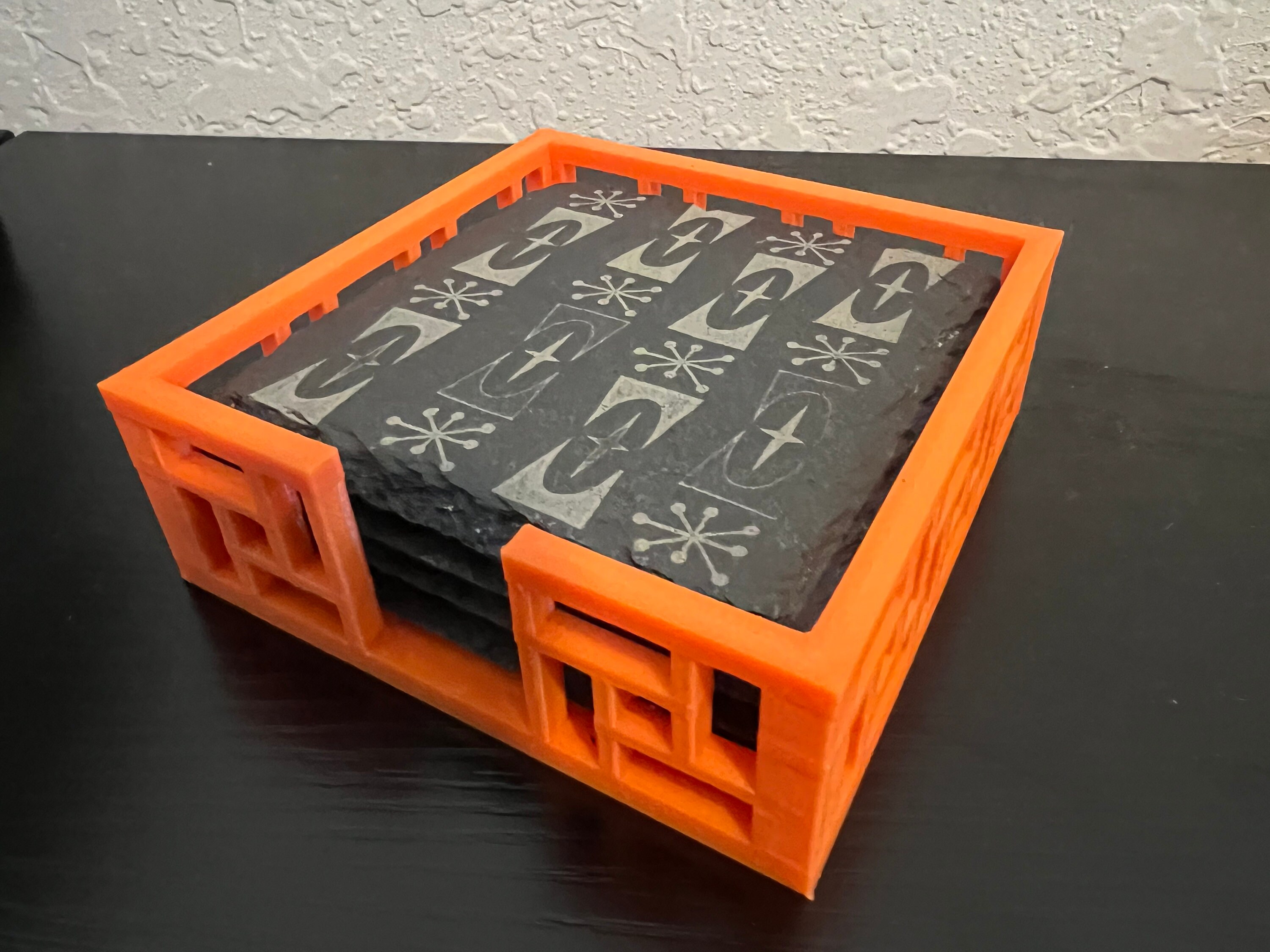 MCM Slate Coasters With 3D Printed Holder | Mid Century Modern ...