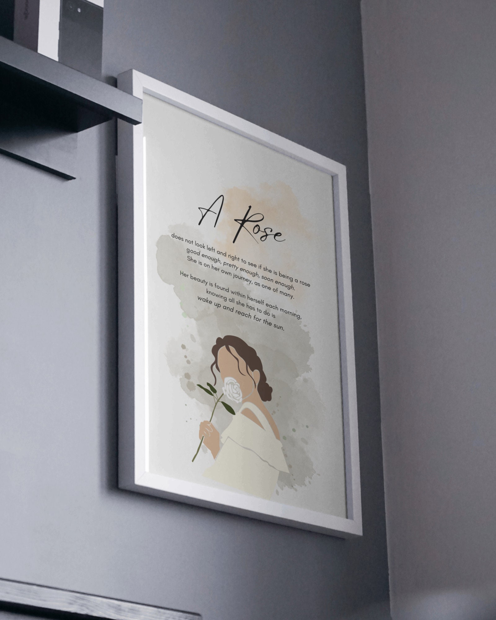 Women Empowerment Poem Print Floral Design Motivational Saying Diverse ...