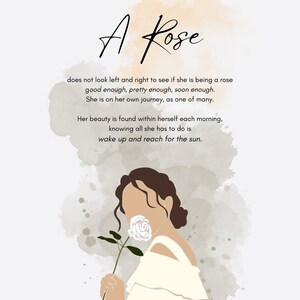 Women Empowerment Poem Print Floral Design Motivational Saying Diverse ...