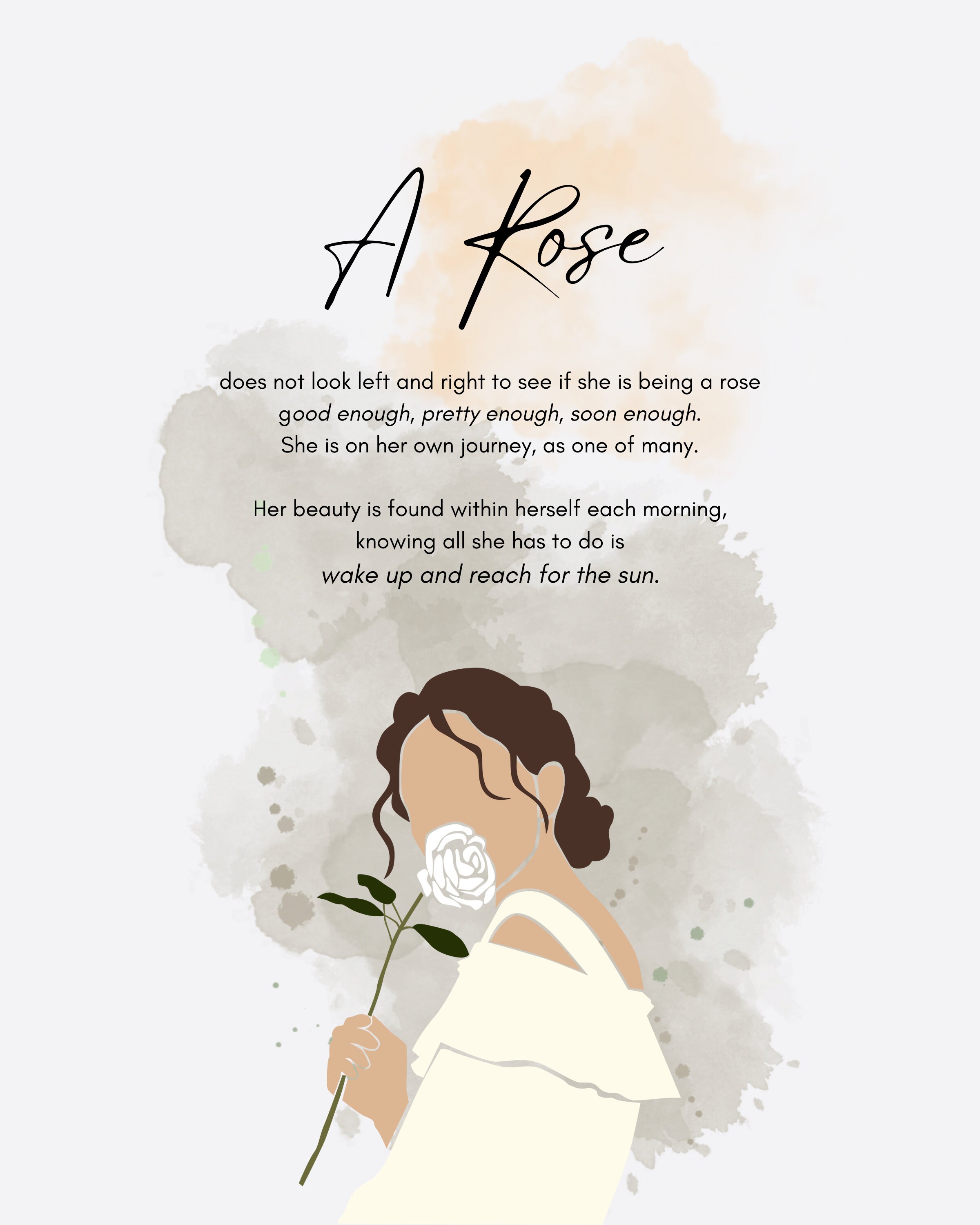 Women Empowerment Poem Print | Floral Design | Motivational Saying ...