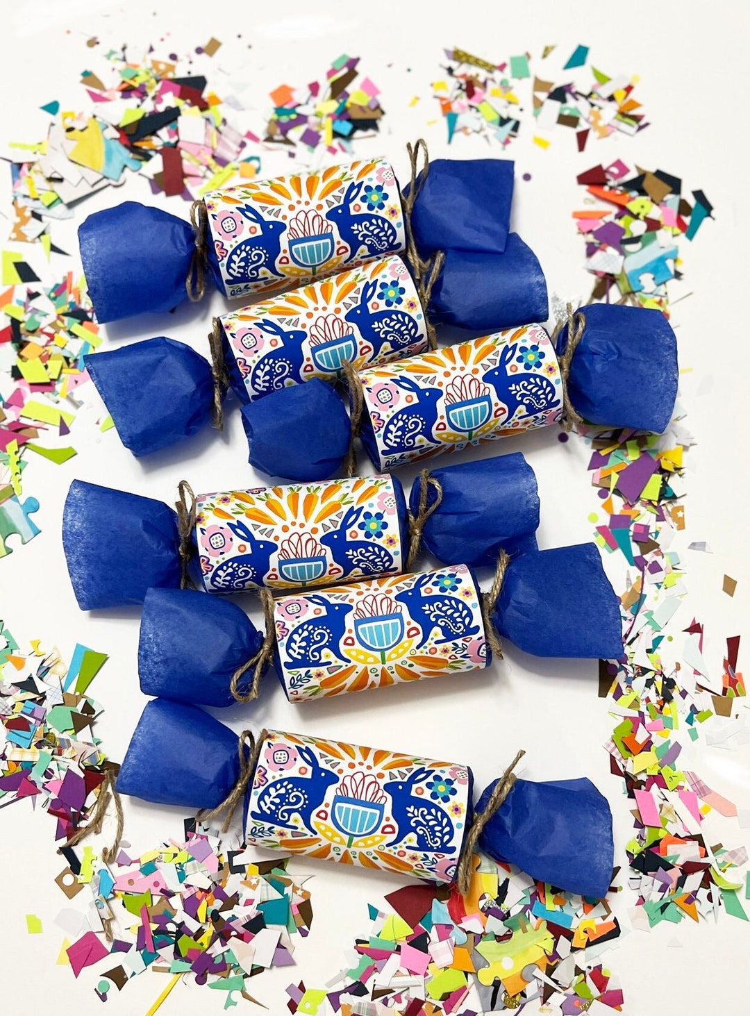 Easter Crackers, Pretty Rabbit Set of 6 Easter Crackers, Sustainable ...