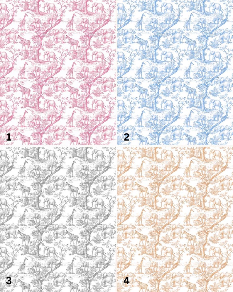 Toile De Jouy Safari Edible Icing Sheet: Cake & Cookie Decorations ...