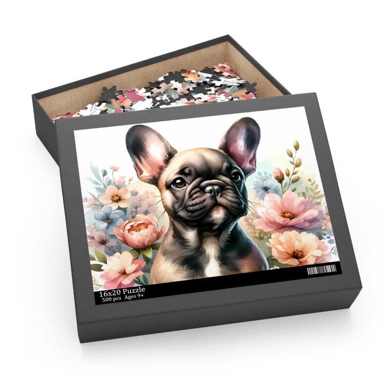 Puzzle, French Bulldog, 500 Pieces, Watercolor, Unique Jigsaw, Family ...