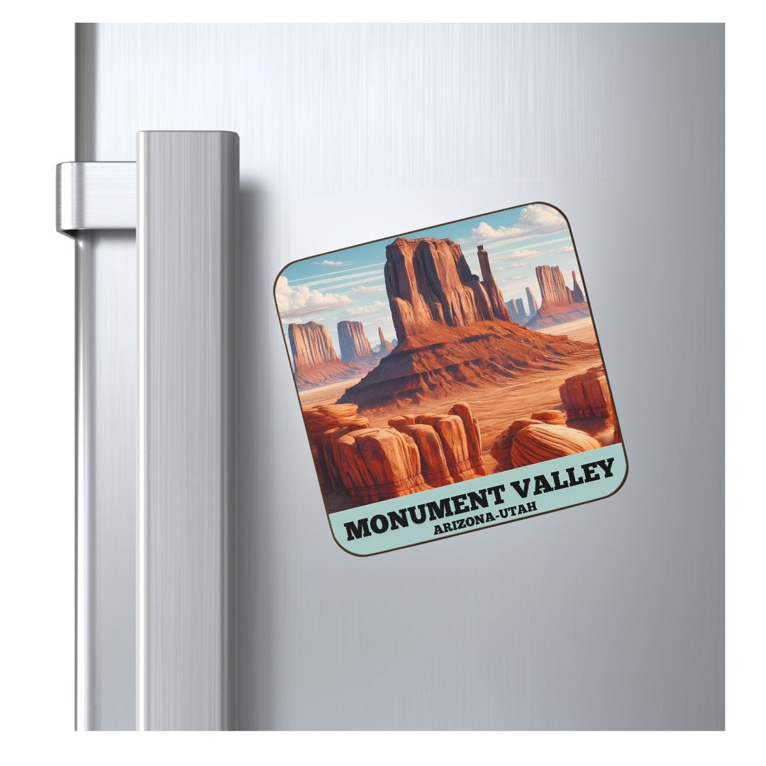 Personalized Monument Valley Magnet , Arizona-utah Magnet, 3x 3 ...