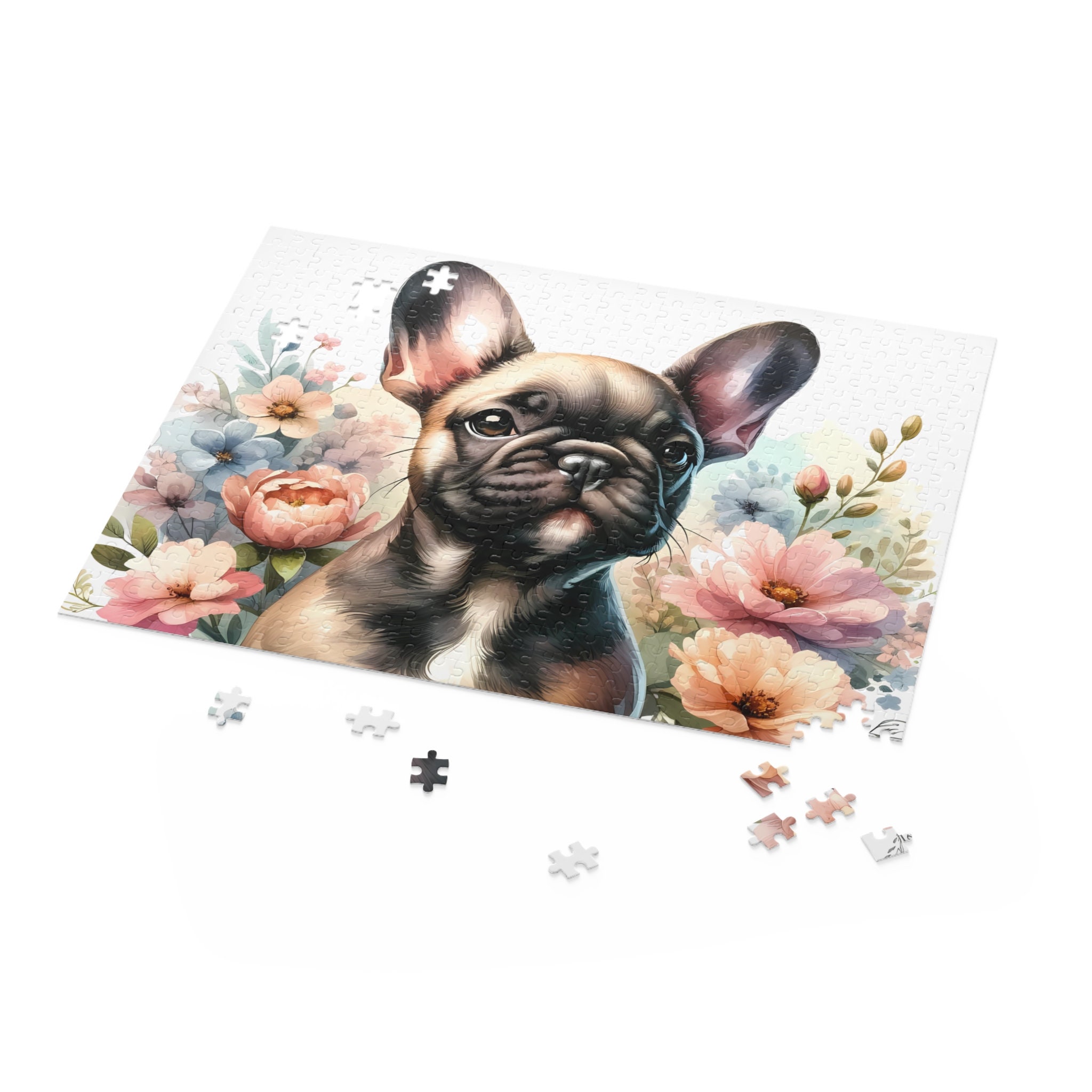 Puzzle, French Bulldog, 500 Pieces, Watercolor, Unique Jigsaw, Family ...