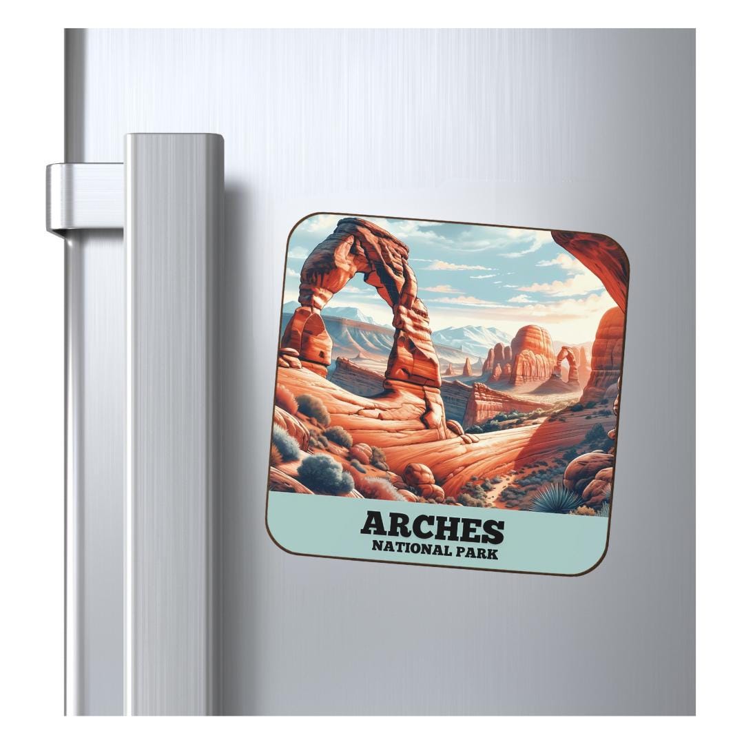 Personalized Arches Magnet , Arches National Park Magnet, 3x 3 ...