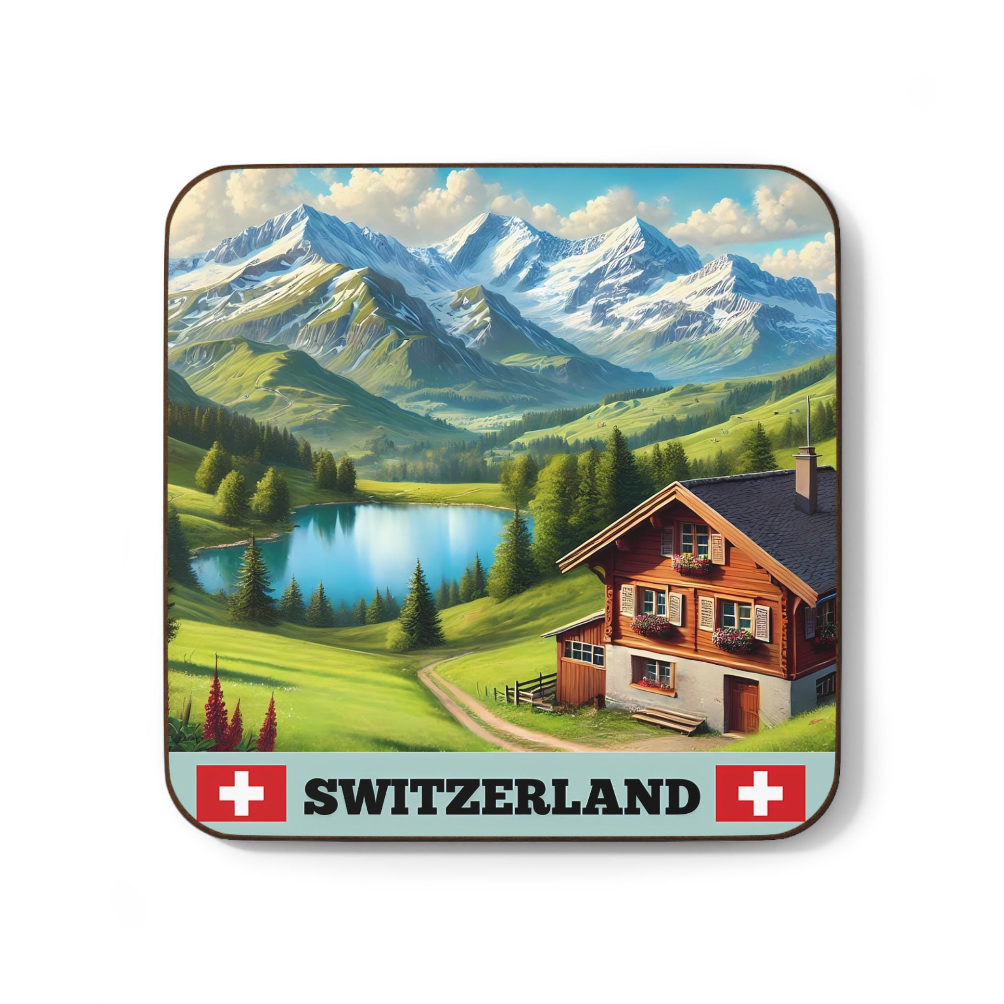Switzerland Souvenir Magnet: Swiss Flag Design, Glossy MDF, 3x3" - Etsy