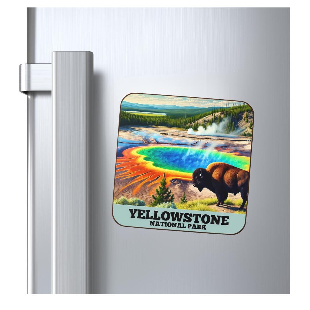 Personalized Yellowstone Magnet , Yellowstone National Park Magnet, 3x ...