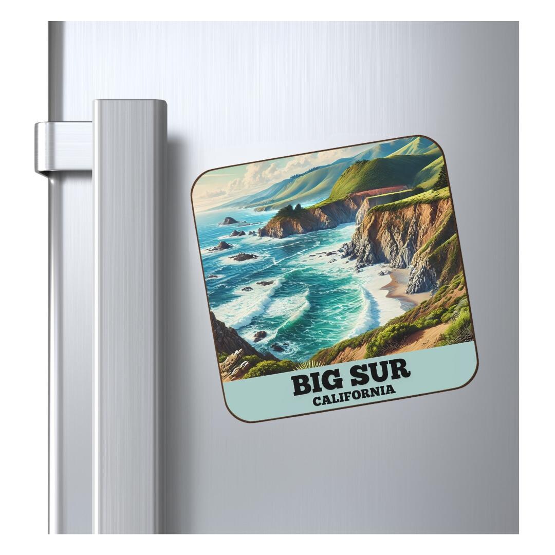 Personalized Big Sur Magnet , Big Sur Magnet, California Magnet, 3x 3 ...