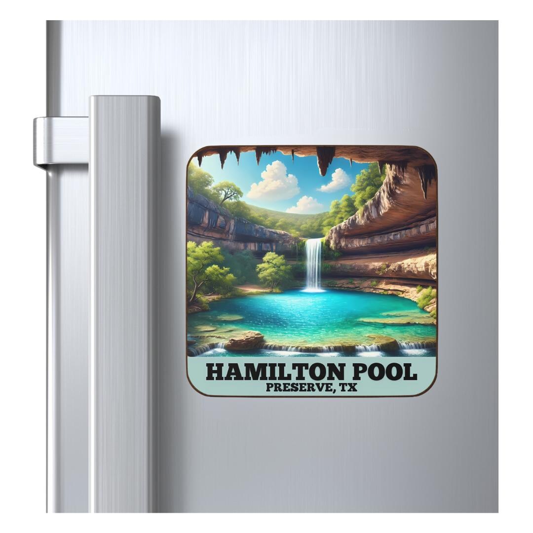 Personalized Hamilton Pool Magnet , Hamilton Pool Preserve Magnet, 3x 3 ...