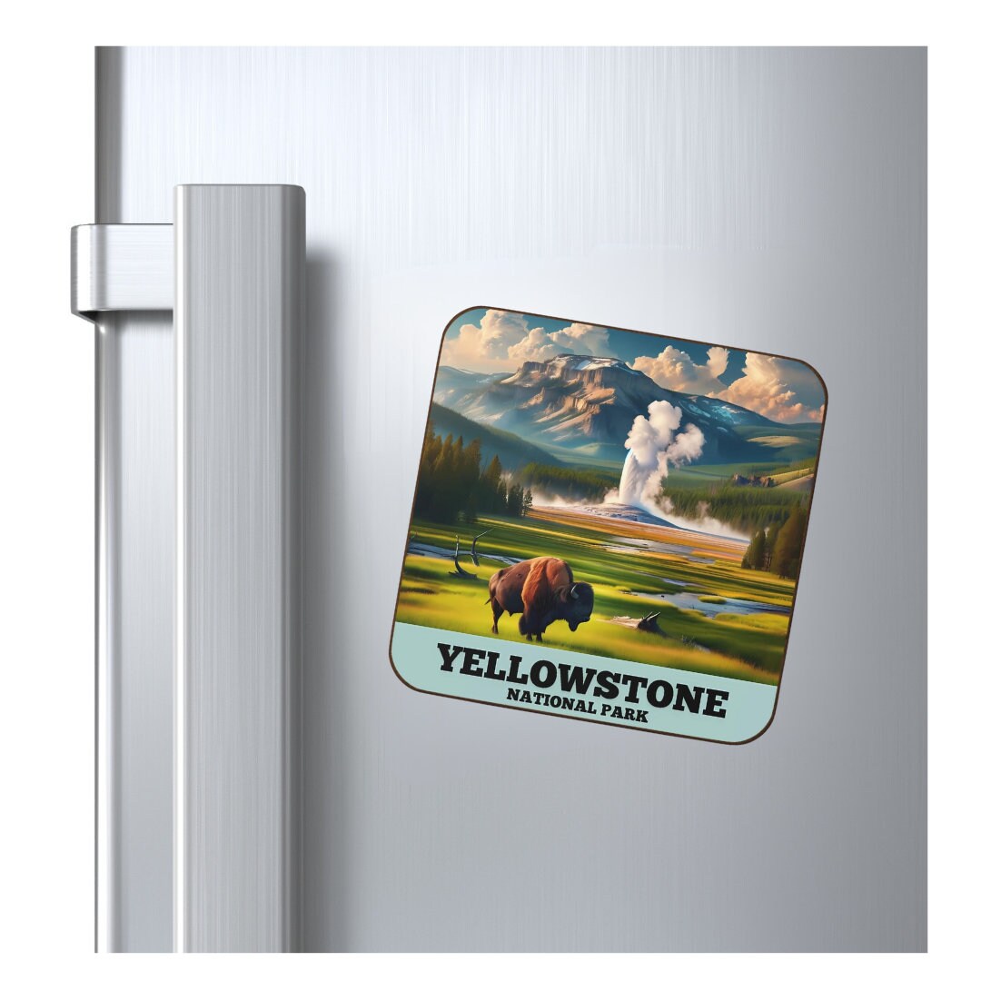 Personalized Yellowstone Magnet , Yellowstone National Park Magnet, 3x ...