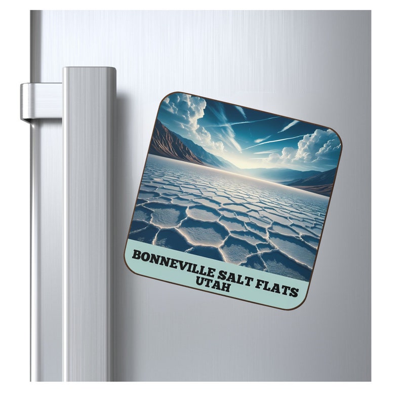 Personalized Bonneville Salt Flats Magnet: Utah Souvenir, 3x3" - Etsy