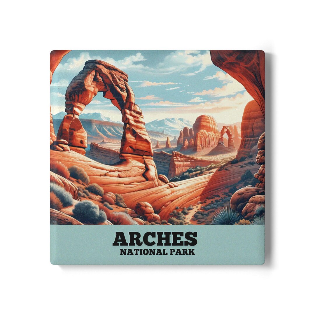 Arches National Park Ceramic Coaster: Utah Home Decor - Etsy