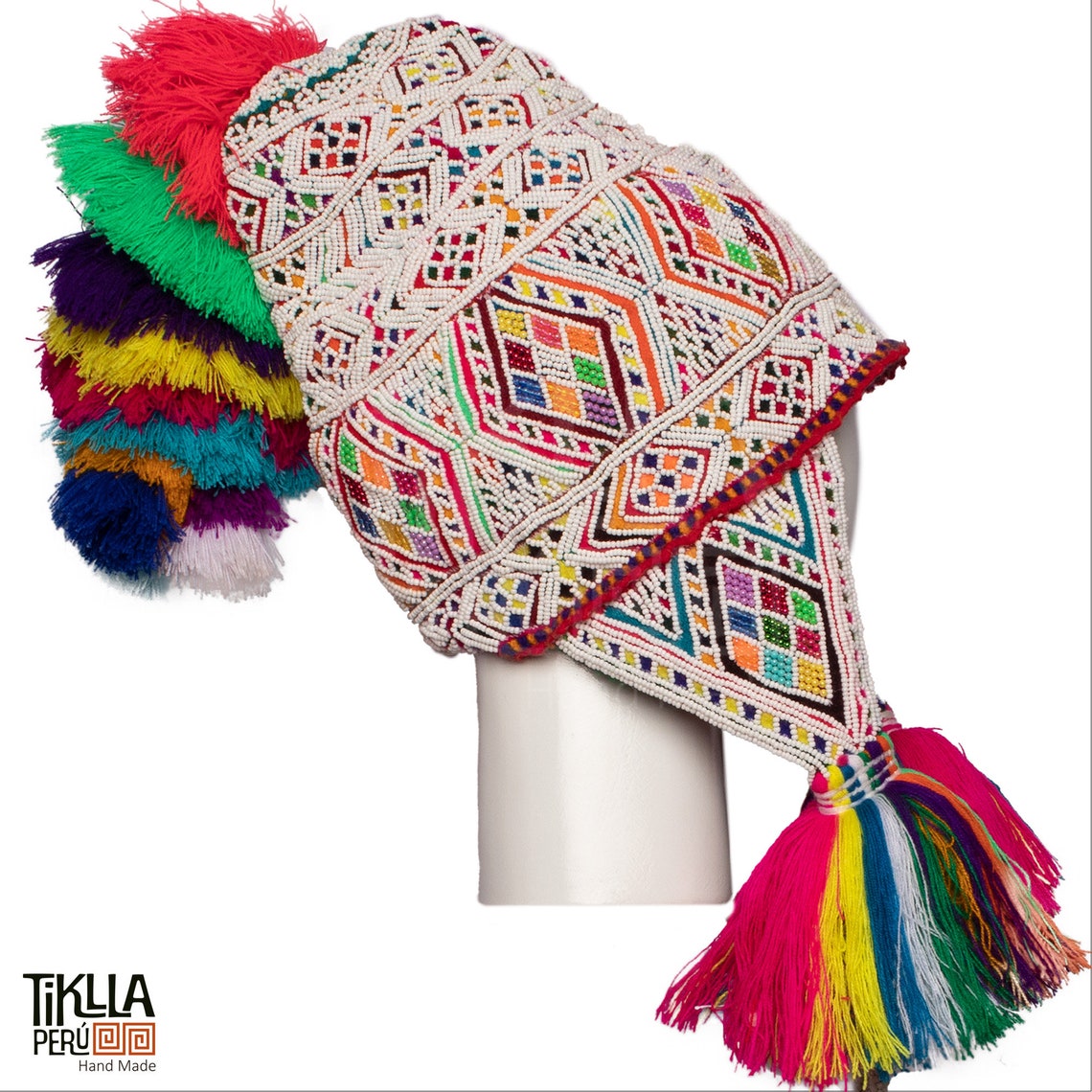 Beaded Peruvian Shaman Hat, Q'ero Ceremony Chullo, 23 Inches - Etsy