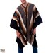 Traditional Peruvian Wool Blend Poncho - Chakana/allpaka, Winter Poncho ...