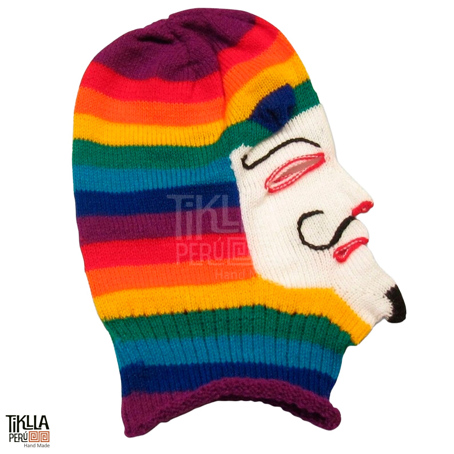 Wool Mask, Knitted Wool Mask, Waq'ollo, Unisex Wool Balaclava ...