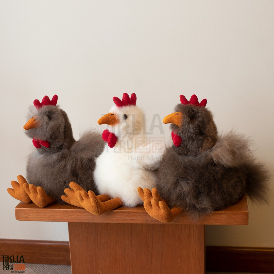 Alpaca Chickens / Beautiful 100% Real Alpaca Fur Toys / Handmade ...