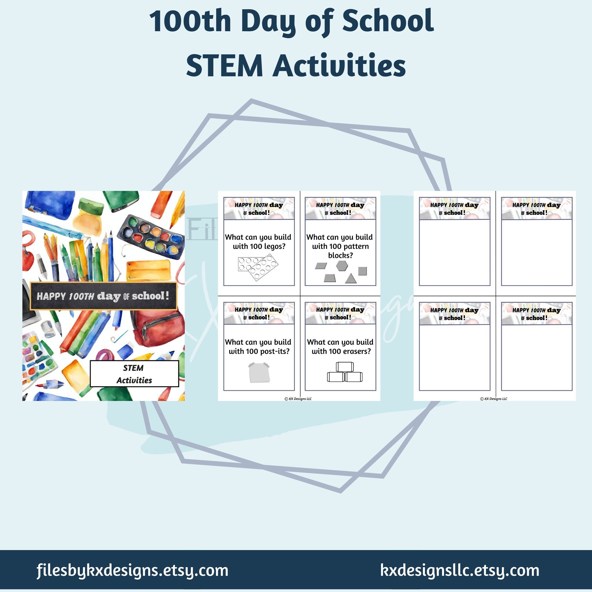 100th Day of School STEM Activities - Grades K-5 STEM Fun | Instant ...