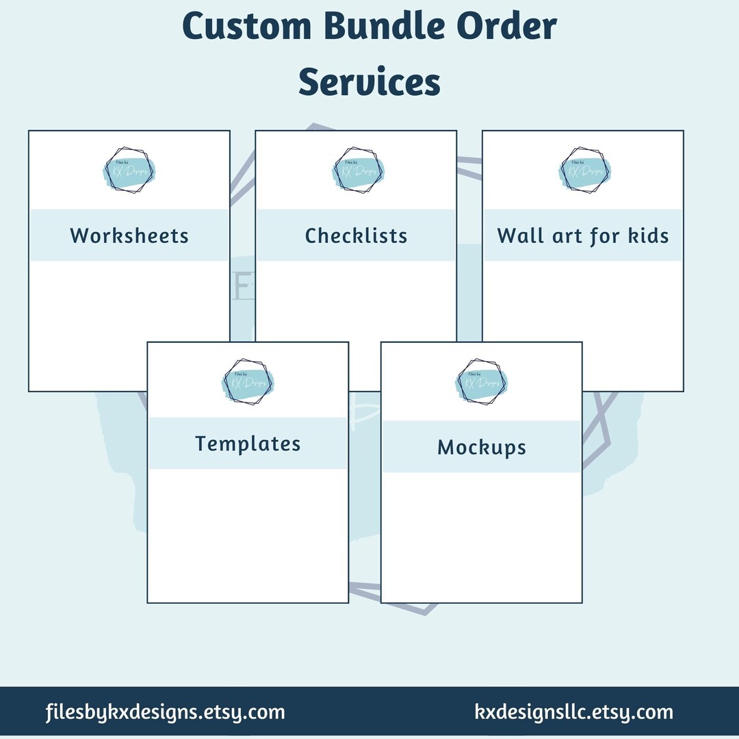 Custom Digital File Bundle, Printable Design, PDF File, Custom ...