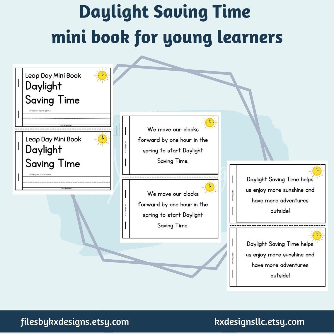 Daylight Saving Time Mini Book Bundle, Printable Activity ...