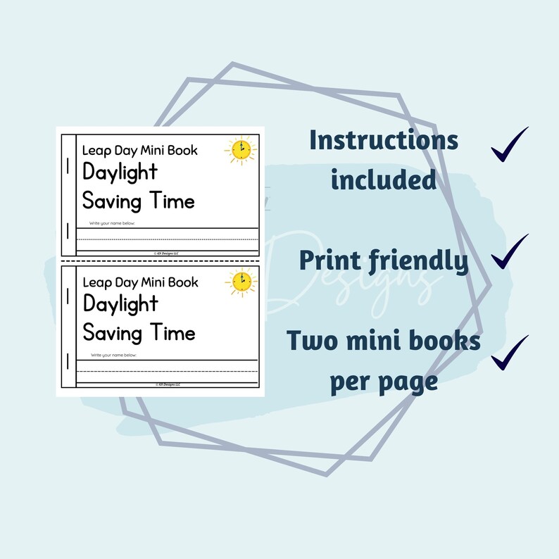 Daylight Saving Time Mini Book Bundle, Printable Activity ...