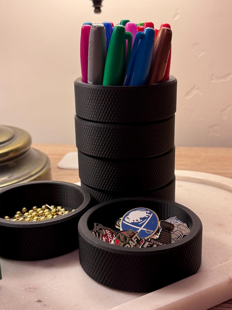 Hockey Puck Desk Tray Desk Organizer, Office Accessory, Man Cave Decor ...