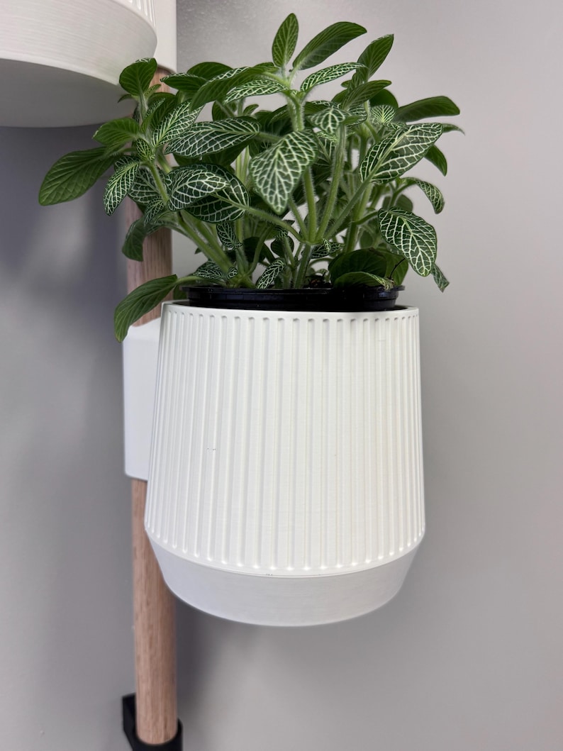 The MCM Vertical Rail Planter Wall Mounted System by Lofted Goods - Etsy