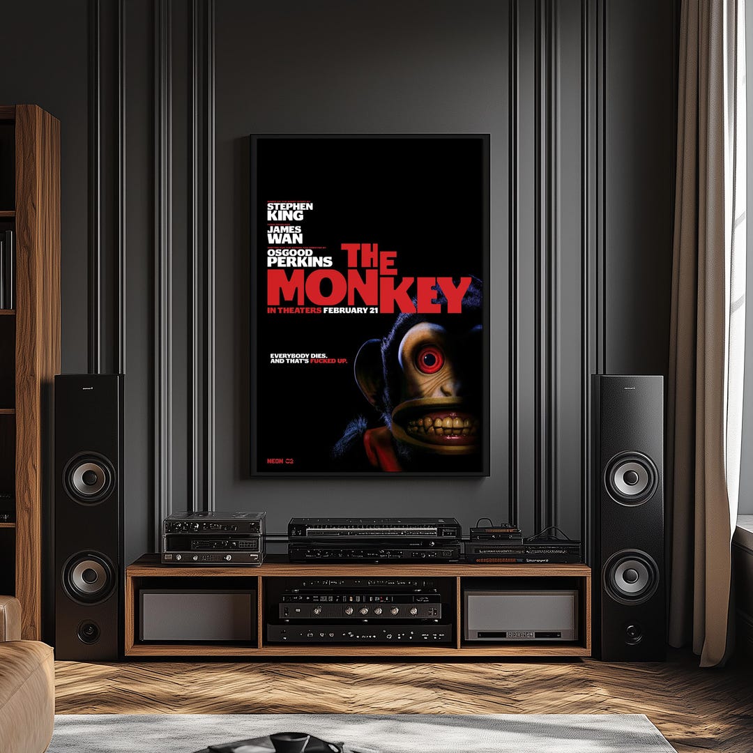 The Monkey High Quality Canvas Poster Print, Horror Movie Posters ...