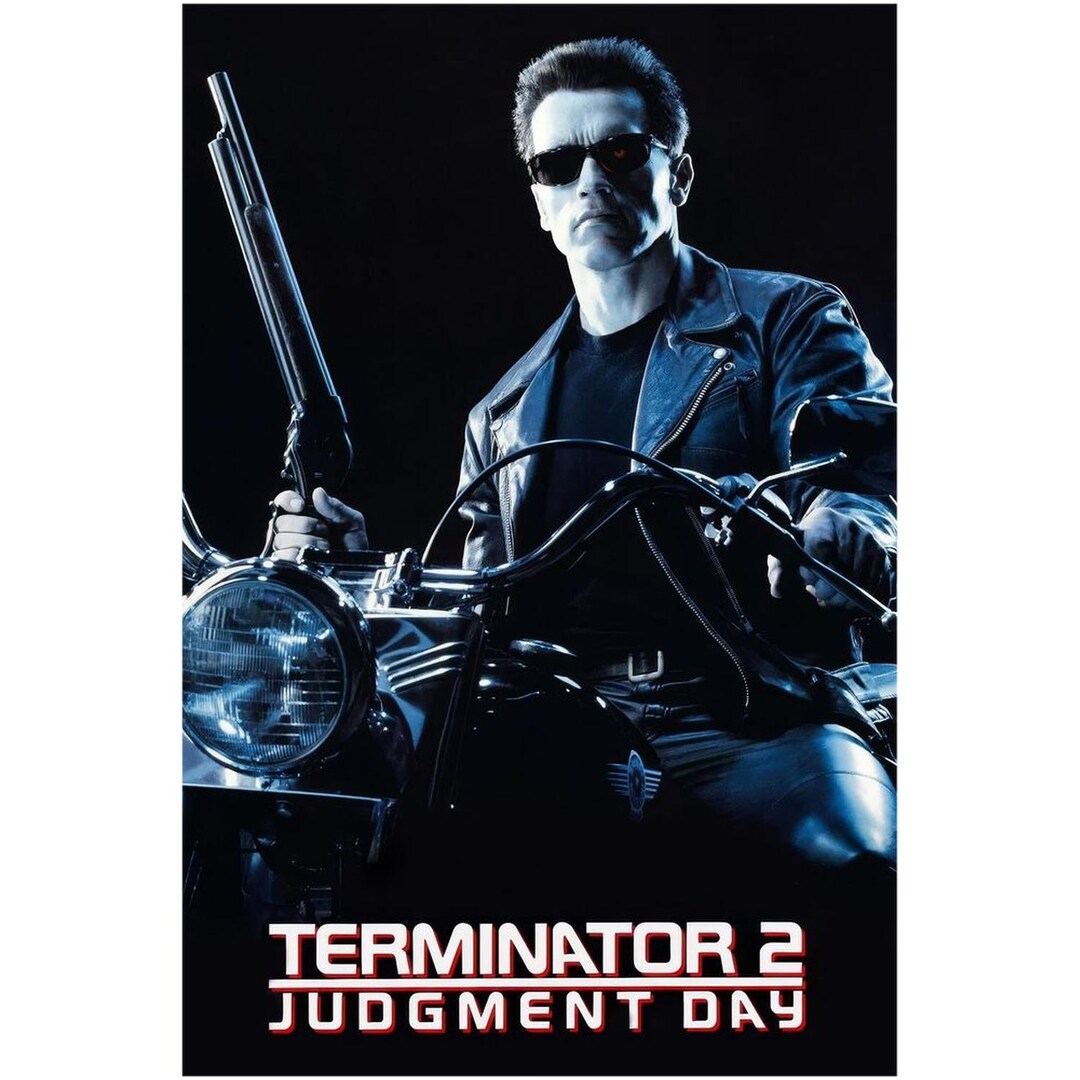 Terminator 2 Judgement Day High Quality Canvas Poster Print, 90s ...
