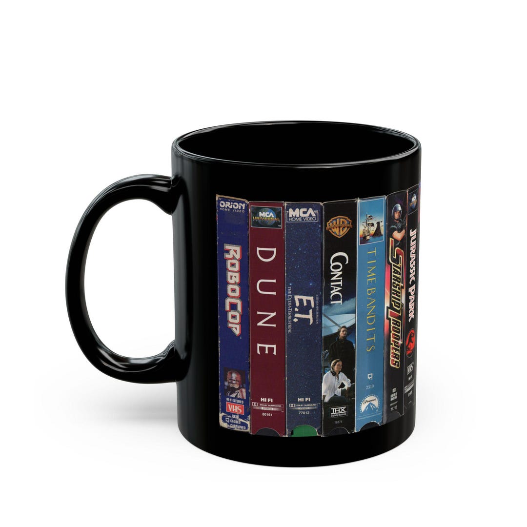 Retro Sci-fi Flicks VHS Movie Mug, Retro Mug, Vintage Mug, VHS, Horror ...