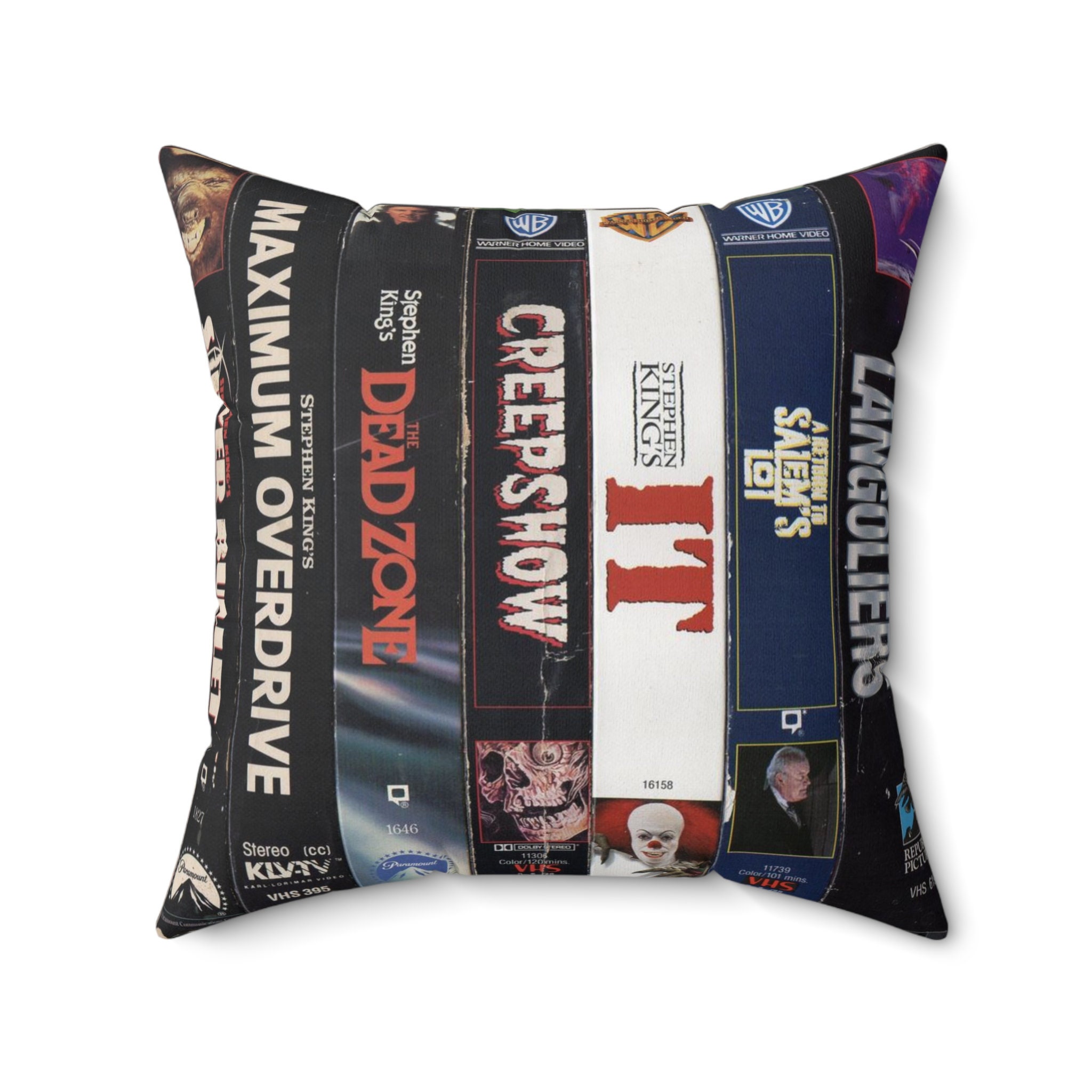 Stephen King VHS Horror Fan Horror Decor Retro Pillow, Gifts, 80s Gifts ...