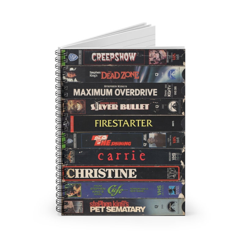 Stephen King Horror VHS Spiral Notebook, Vintage Horror Notebook ...