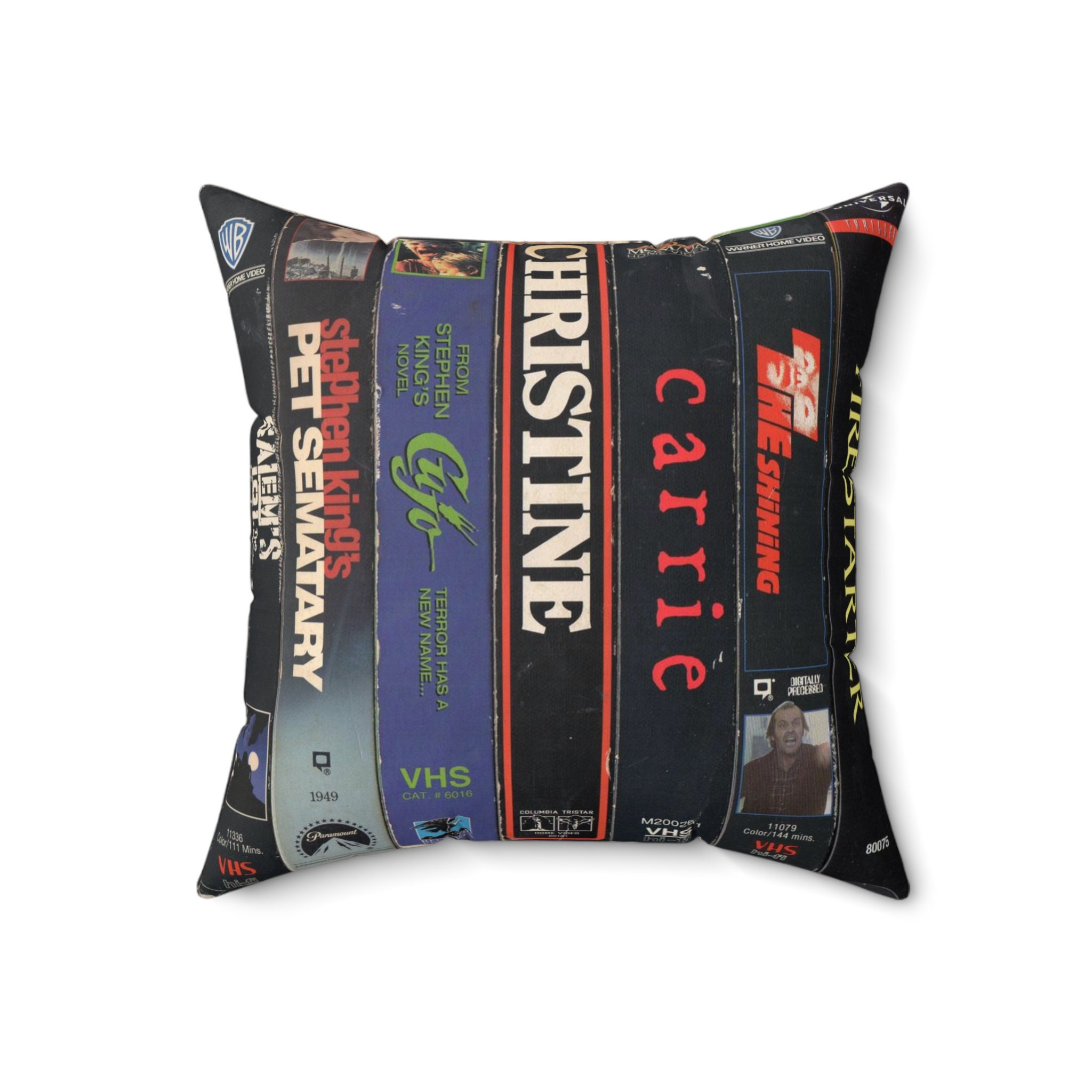 Stephen King VHS Horror Fan Horror Decor Retro Pillow, Gifts, 80s Gifts ...