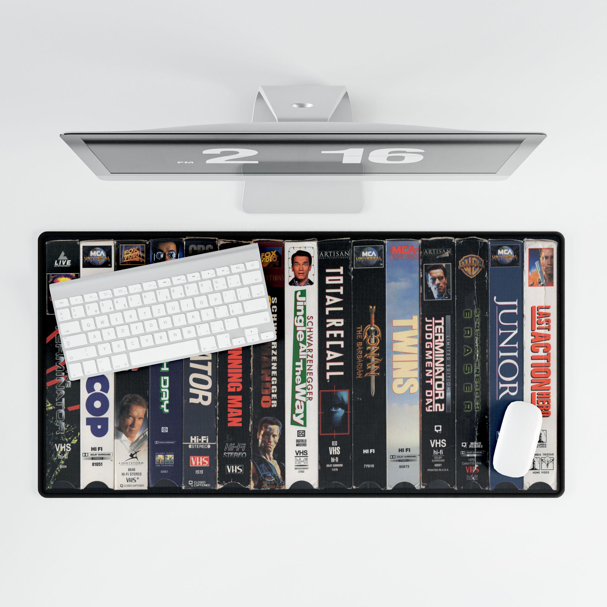 Arnold Schwarzenegger VHS Desk Mat, Action Movie Computer Mat, Computer ...