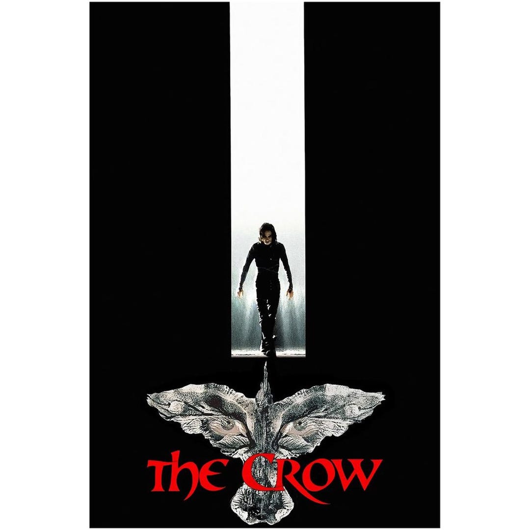 The Crow High Quality Canvas Poster Print, 90s Movie Poster, Canvas ...
