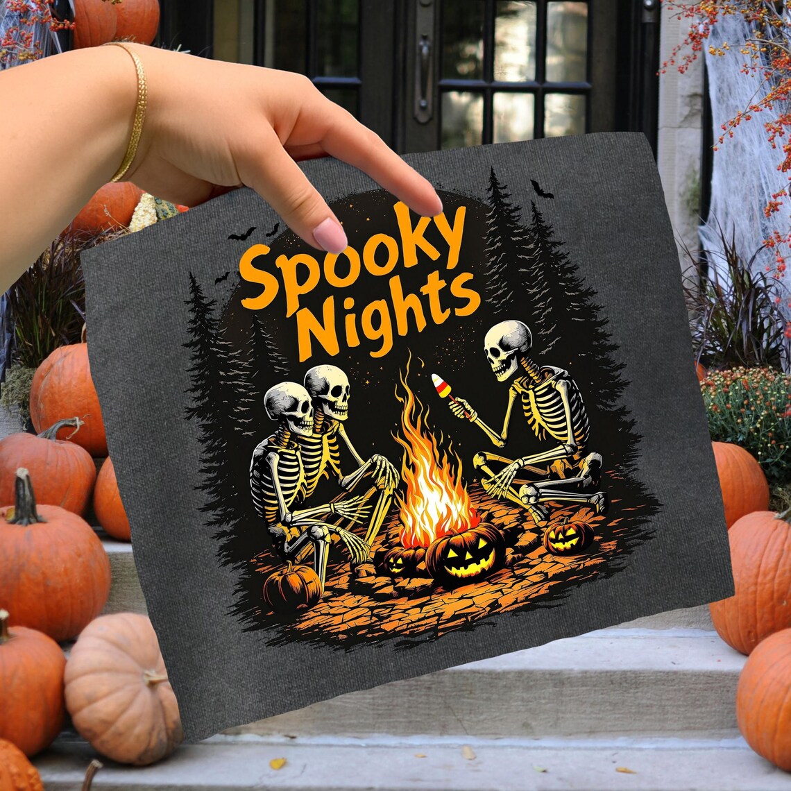 Spooky Nights PNG, Halloween Horror Night PNG, Vintage Halloween Png ...