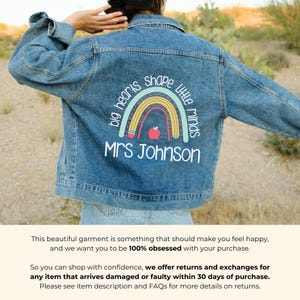 Personalized Teacher Gift With Custom Name, Custom Teacher Denim Jacket ...