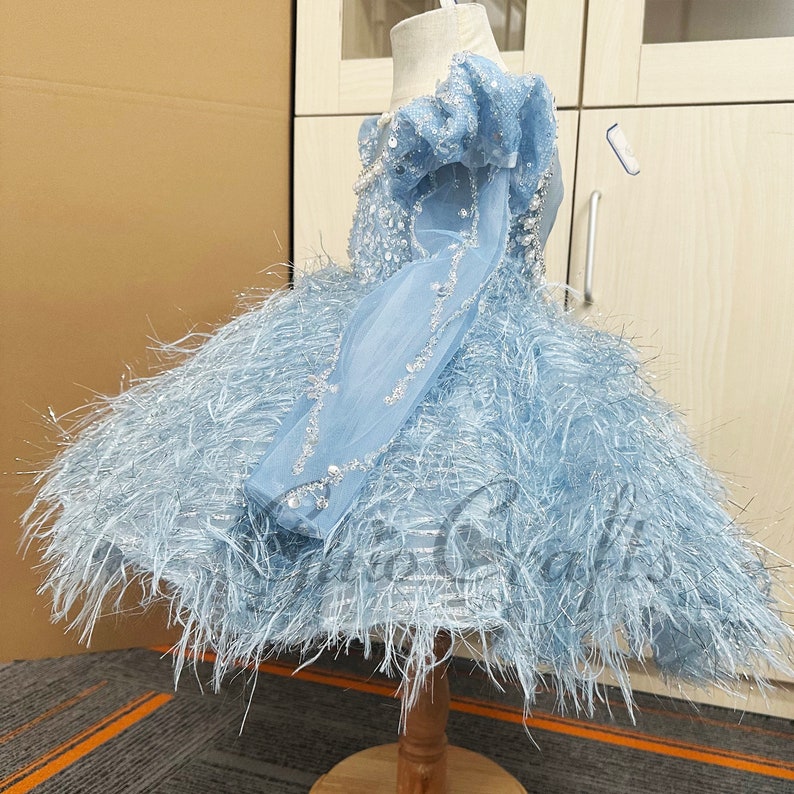 Charming Feathers Toddler Pageant Dress for Baby Girl Dress by the Yard ...