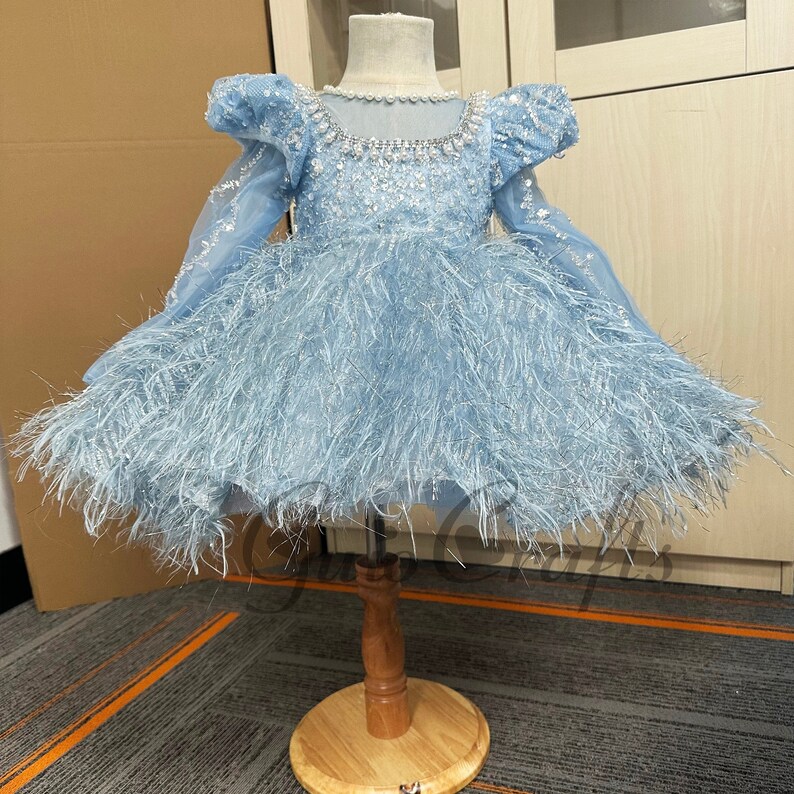 Charming Feathers Toddler Pageant Dress for Baby Girl Dress by the Yard ...