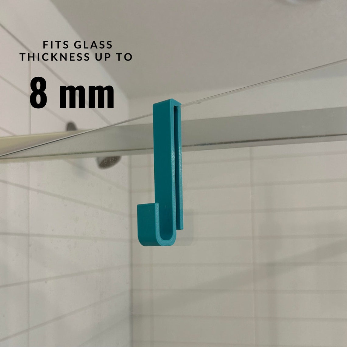 Over-the-door Shower Hook: Towel, Robe & Loofah Hanger (fits 8mm Glass ...
