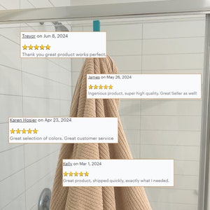 Over-the-door Shower Hook: Towel, Robe & Loofah Hanger (fits 8mm Glass ...