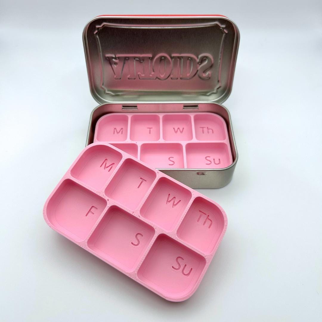 Altoid Thin Tin Pill Insert - Medication Divider Organizer, Trinket ...